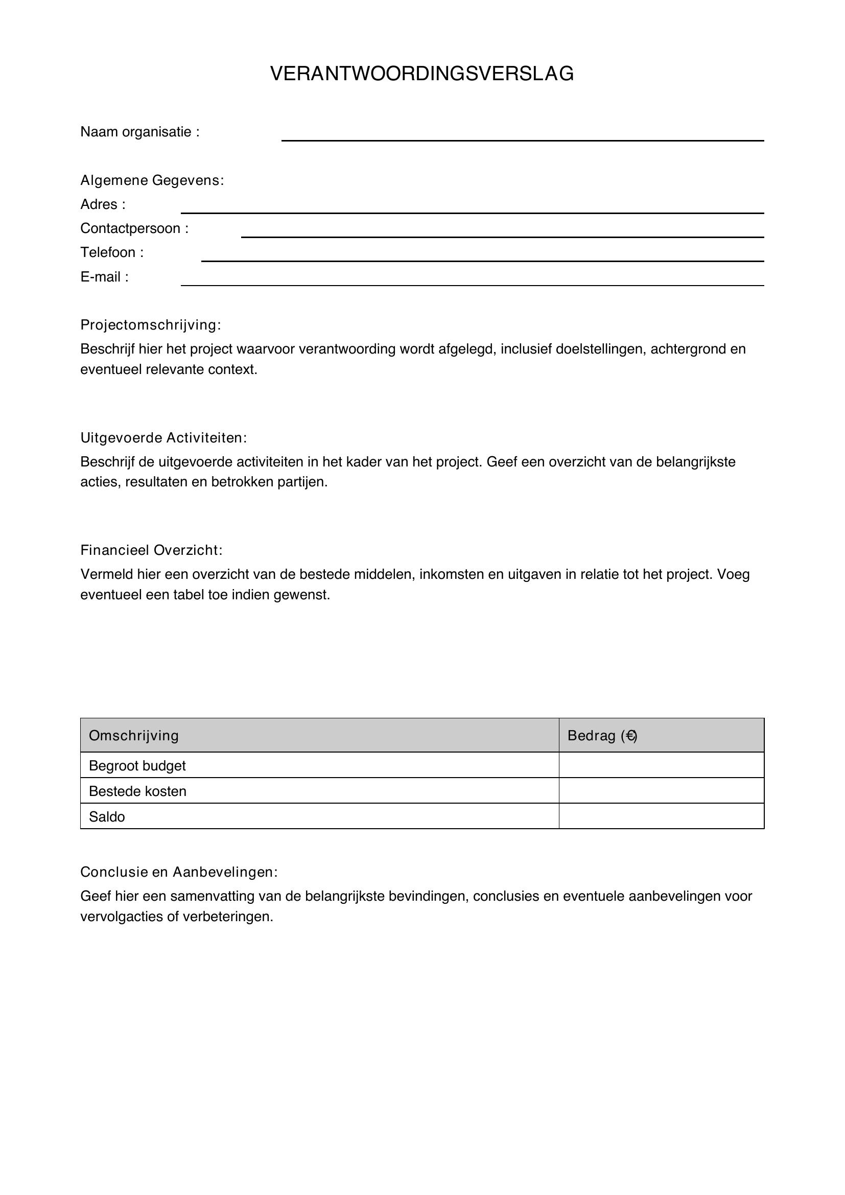 Verantwoordingsverslag